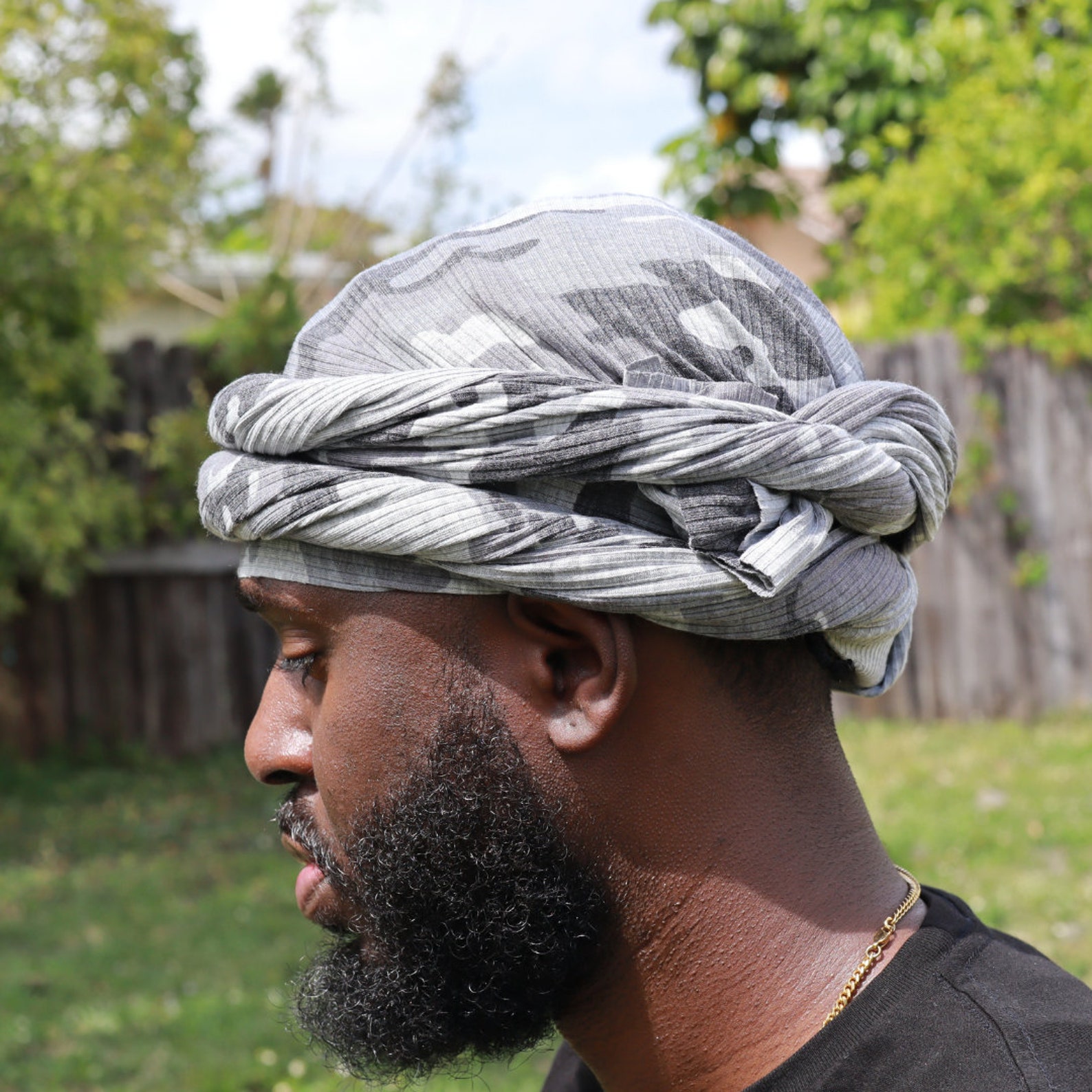 White Camo Male Turban - Etsy