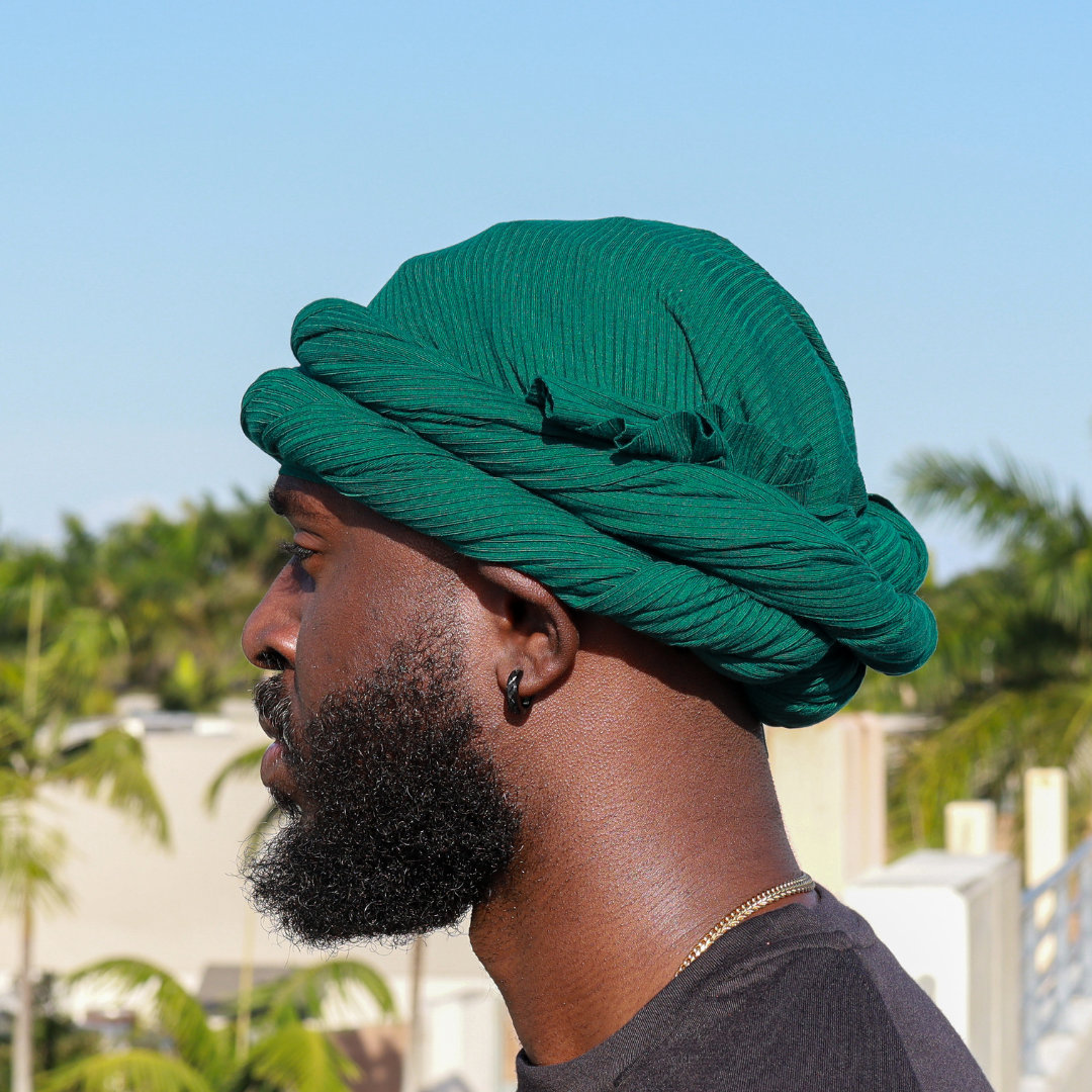 Green Ribbed Turban - Etsy