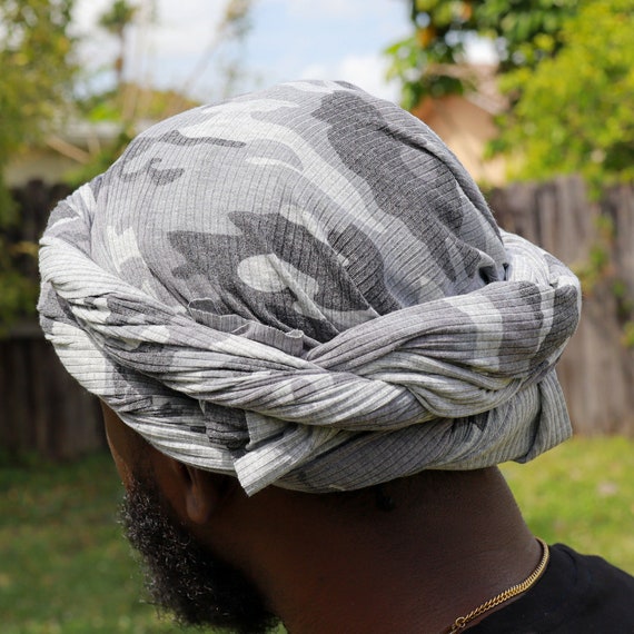 White Camo Male Turban | Etsy