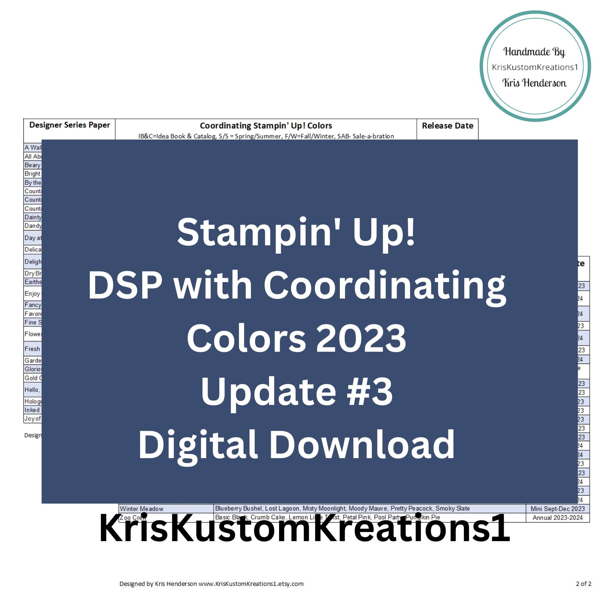 Download Stampin up DSP With Coordinating Colors Update #3 - 2023 Tool ...