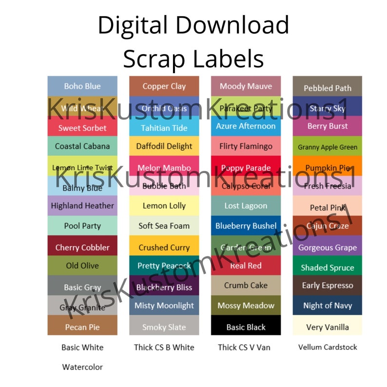Download 80 Stampin up Paper Cardstock Scrap Label Collection - Etsy