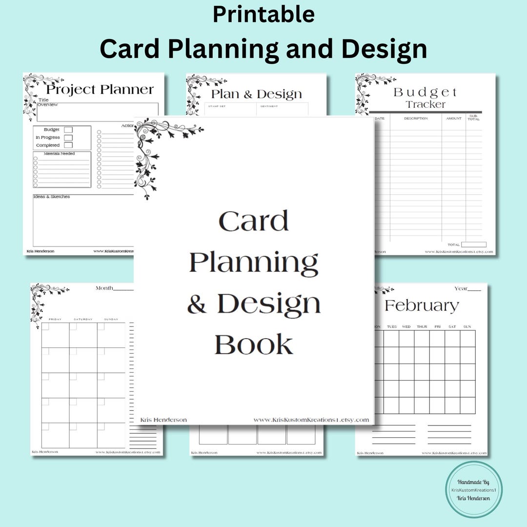 Download Card Project Planning and Design Book Minimalist - Etsy