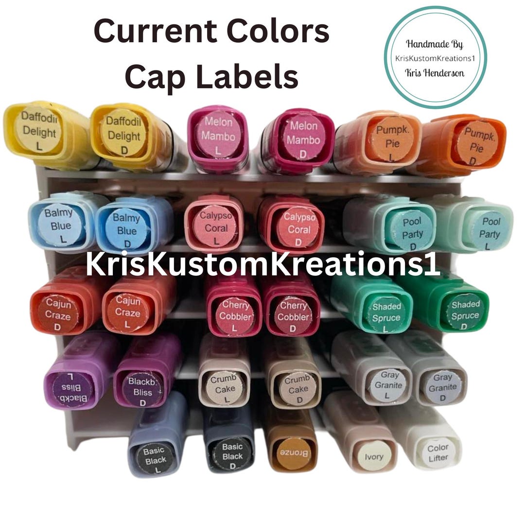 Stampin up Blends Cap Label Collection, Paper Cardstock Tool Organizer ...