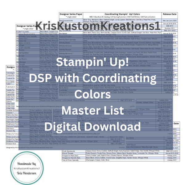 Stampin up Dsp Paper - Etsy