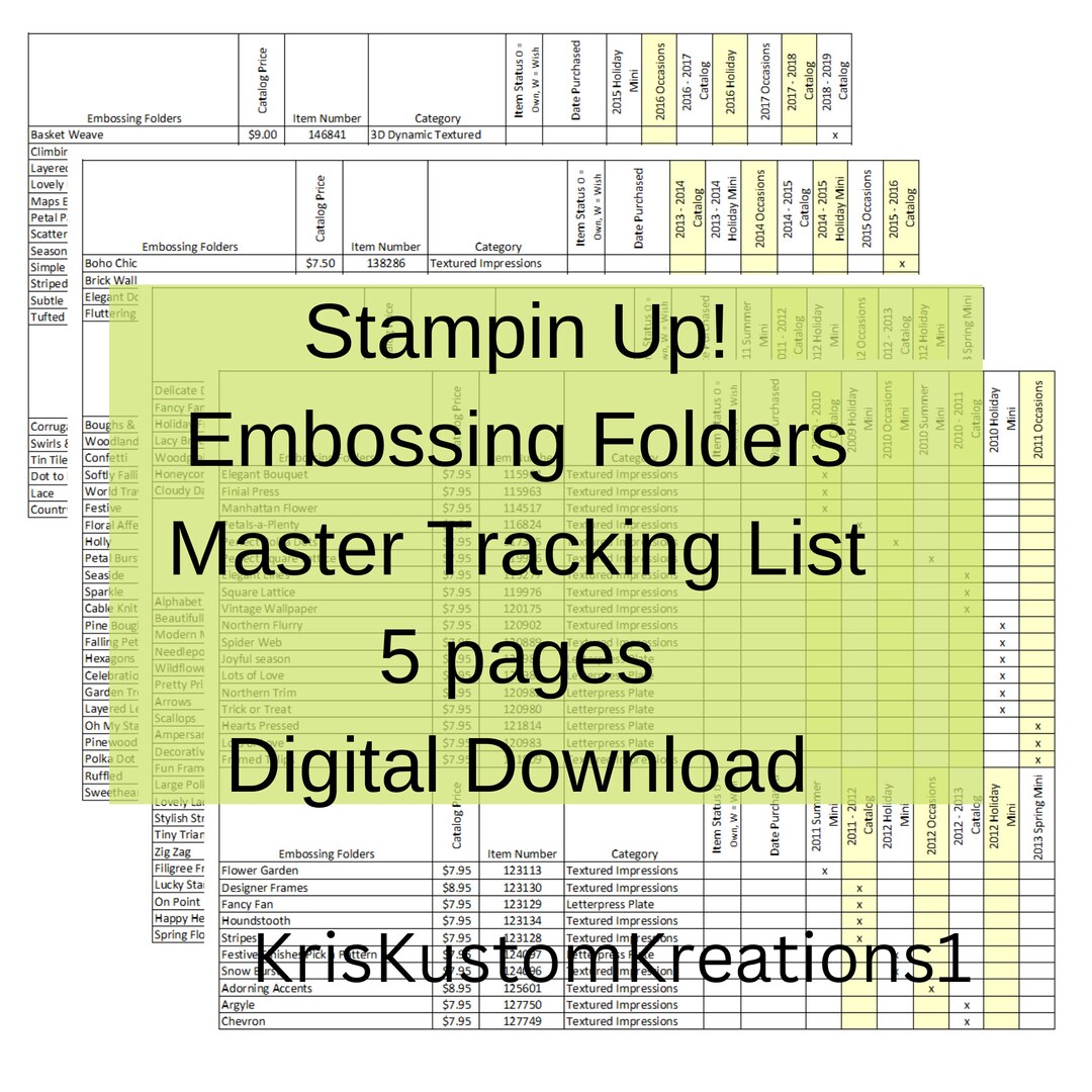 Download Stampin up Tool Paper Cardstock Master Embossing Folder ...