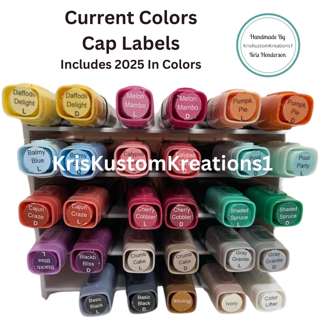 Stampin up Blends Cap Label Collection, Paper Cardstock Tool Organizer ...