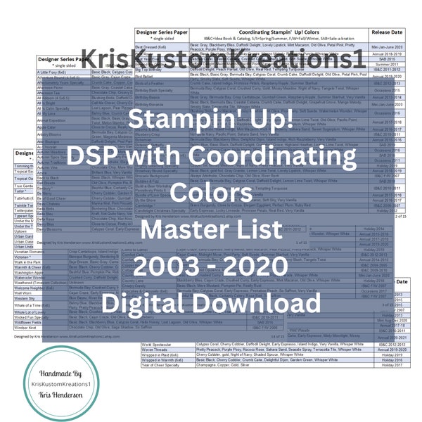 Stampin up Dsp Paper - Etsy