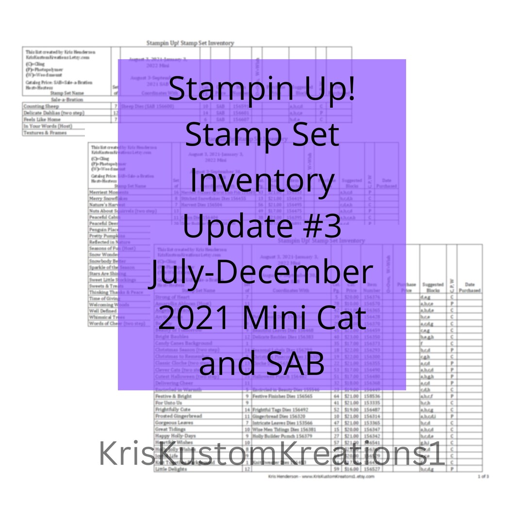 Download Stampin up Update 3 July-december 2021 Mini Catalog and SAB ...