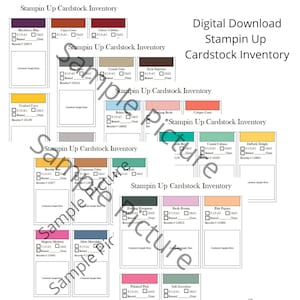 Download Stampin up Paper Cardstock Sample Inventory Tracking List ...