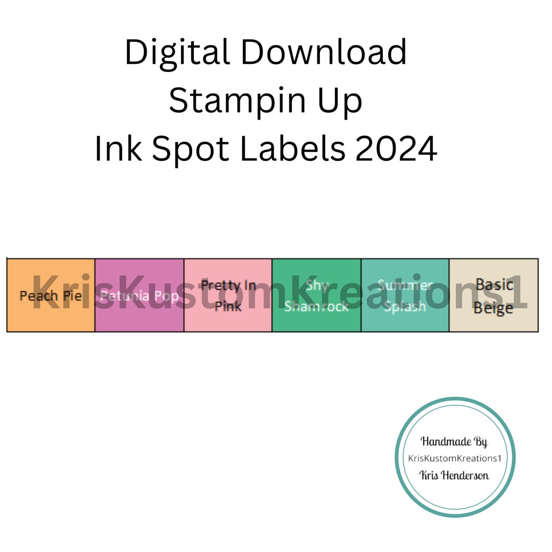 Download 2024 Ink Spot Labels Stampin up Paper Cardstock Tool Organizer ...