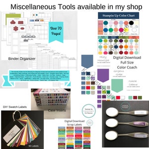 Stampin up Blends Cap Label Collection, Paper Cardstock Tool Organizer ...