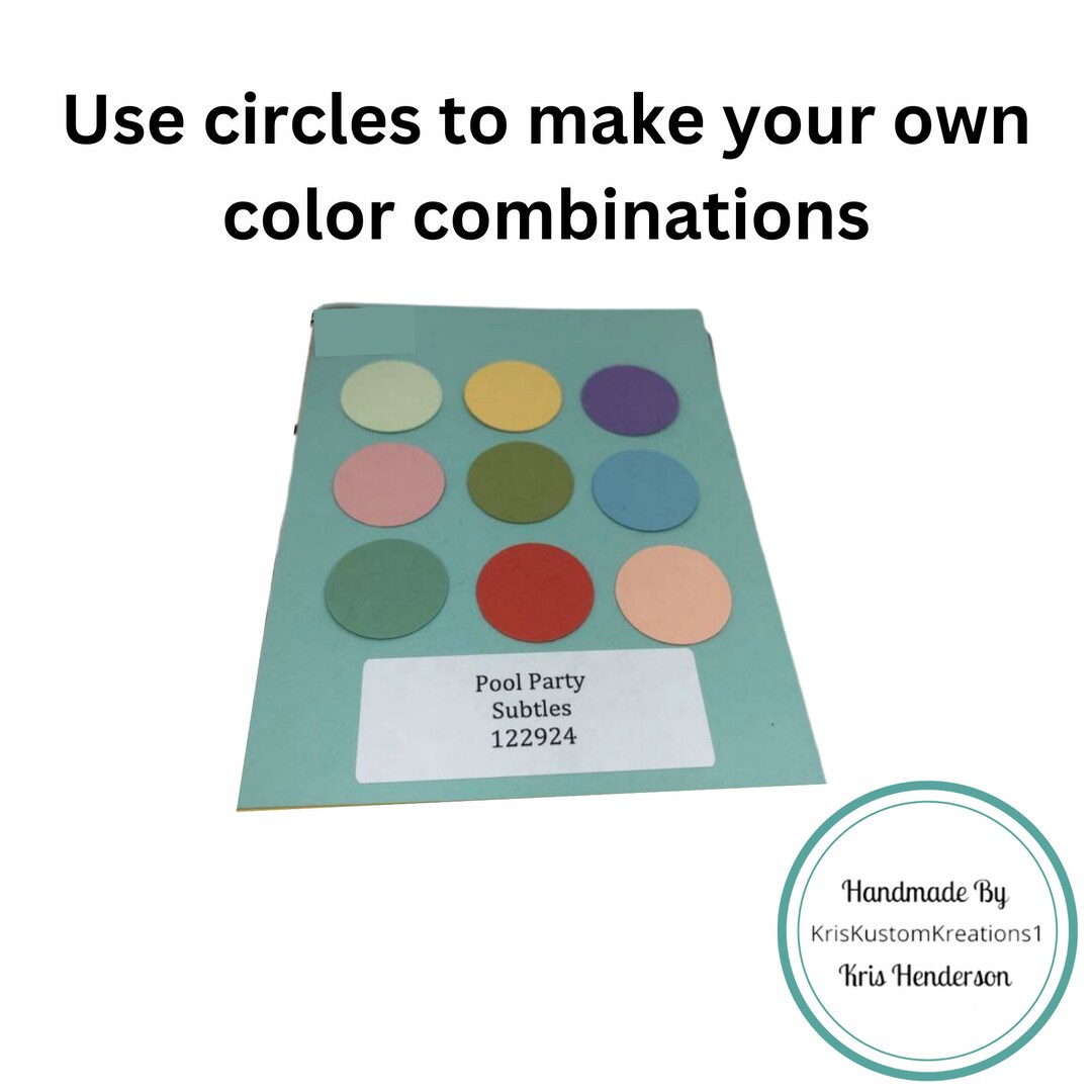 150 Genuine Stampin up Paper Cardstock 1" Circles Color Ring Tool Color ...