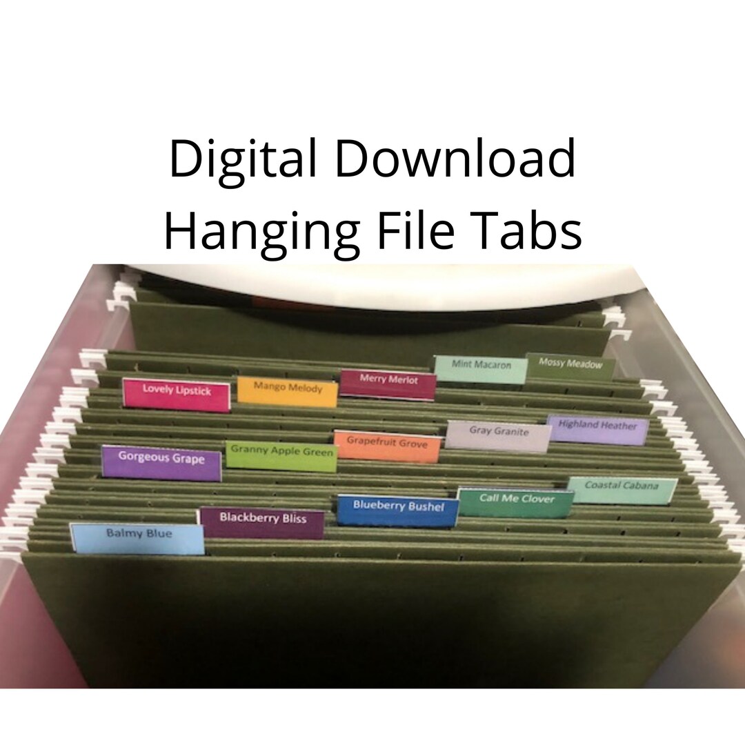 Download 60 Stampin up Paper Cardstock Tool Hanging Folder File Tabs ...