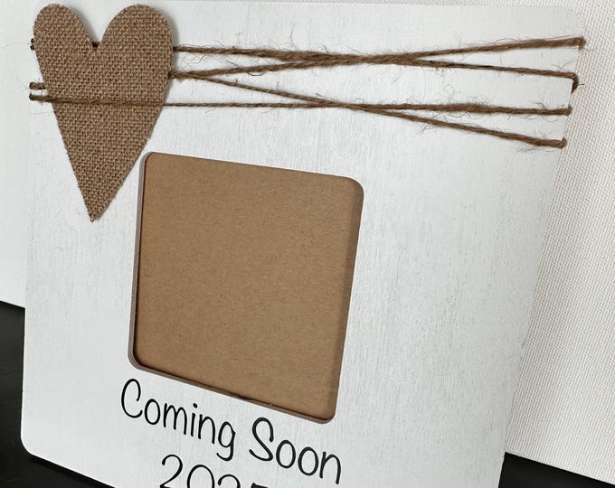 Pregnancy Announcement Photo Frame, Coming Soon - Etsy