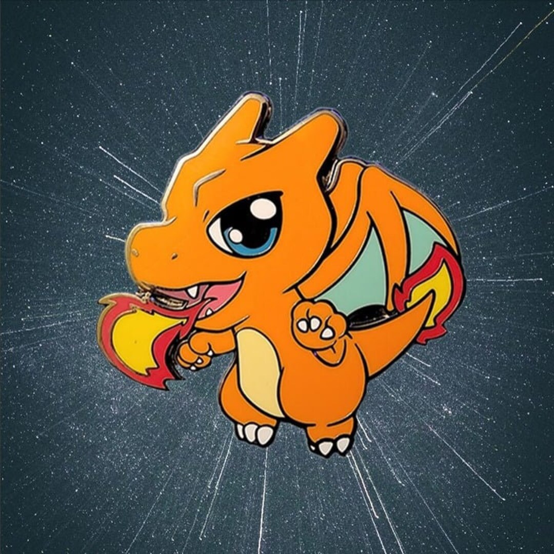 Adorable Kawaii Chibi Charizard Pokémon Hard Enamel Pin - Etsy