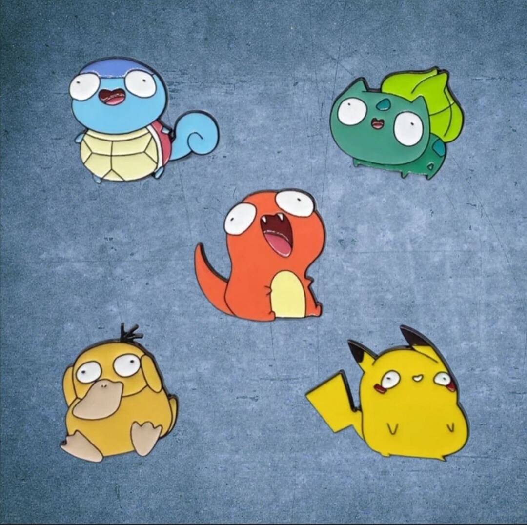 Whimsical Pokemon Meme Madness: Full Set of 5 Adorable Derpy Meme ...