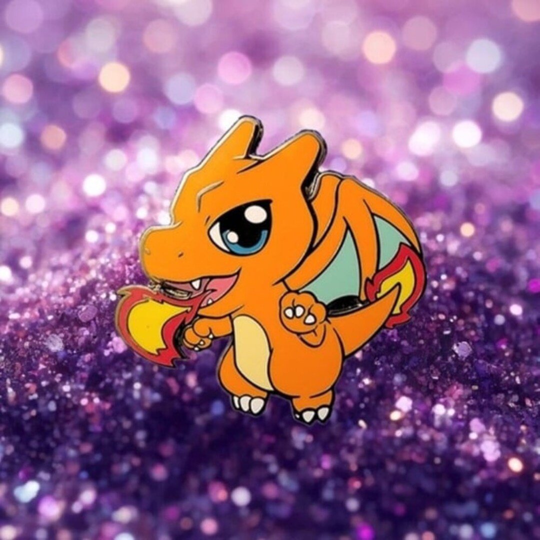Cute Chibi Kawaii Charizard Hard Enamel Pin Adorable Pokémon ...