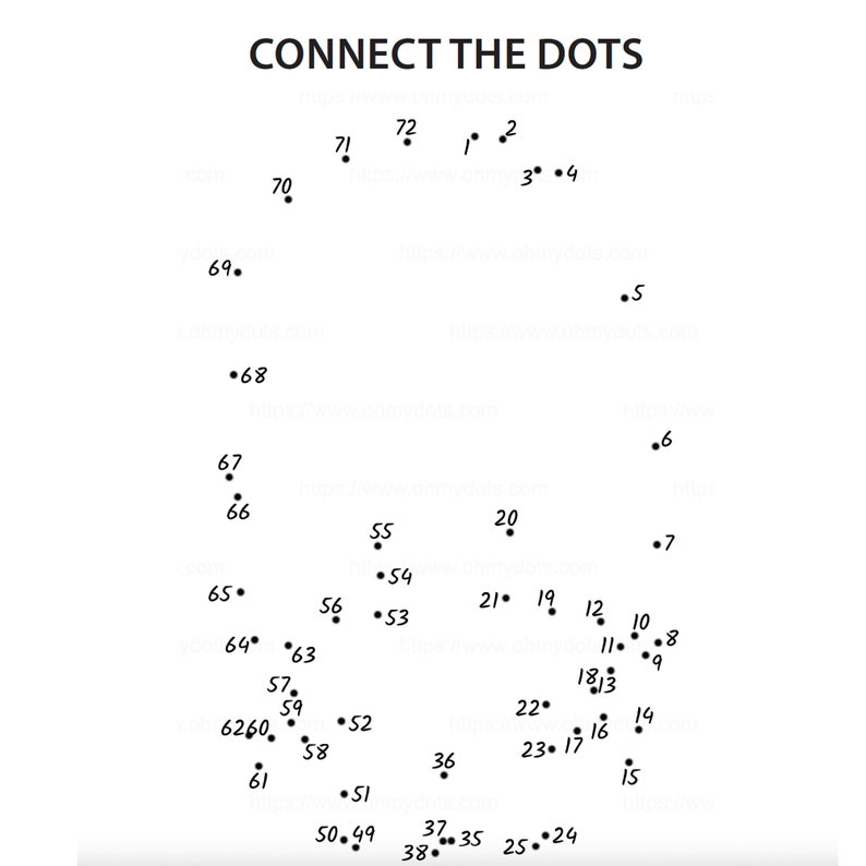 Printable Activity Connect the Dots Page for Kids or Adults | Instant ...