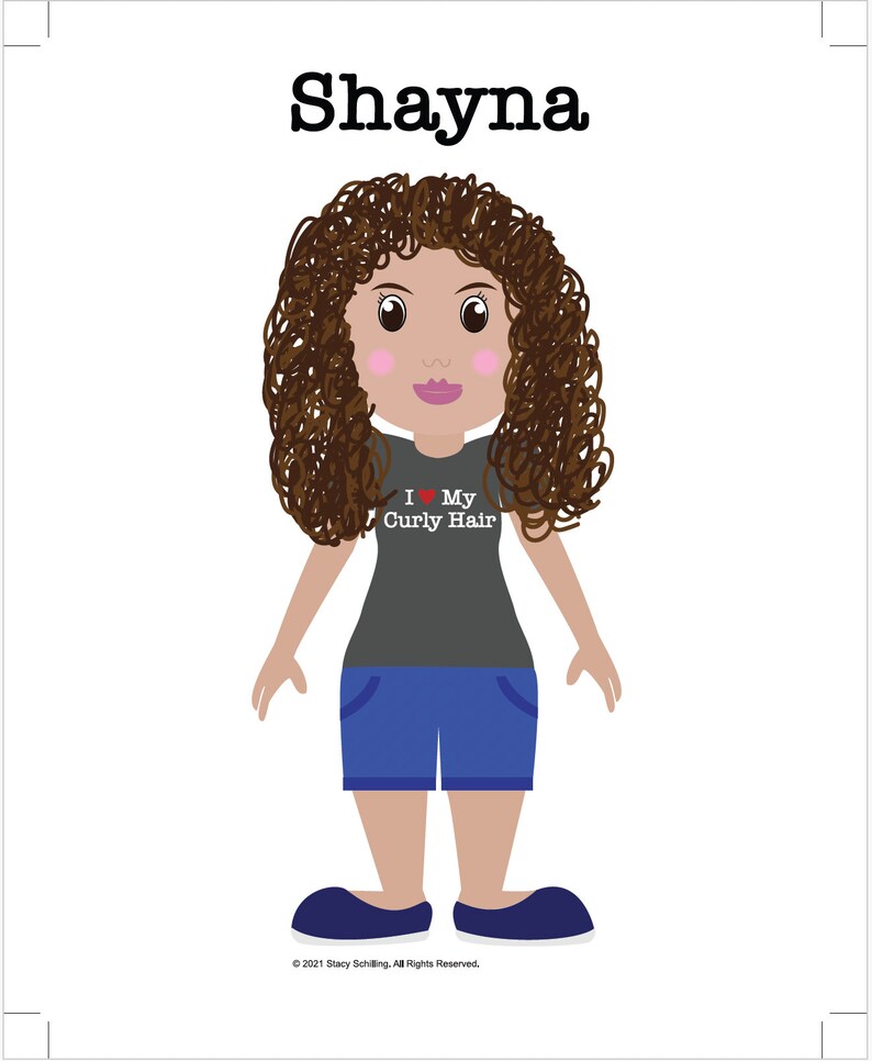 PDF Character for Girls | Downloadable Character Print for Girls ...