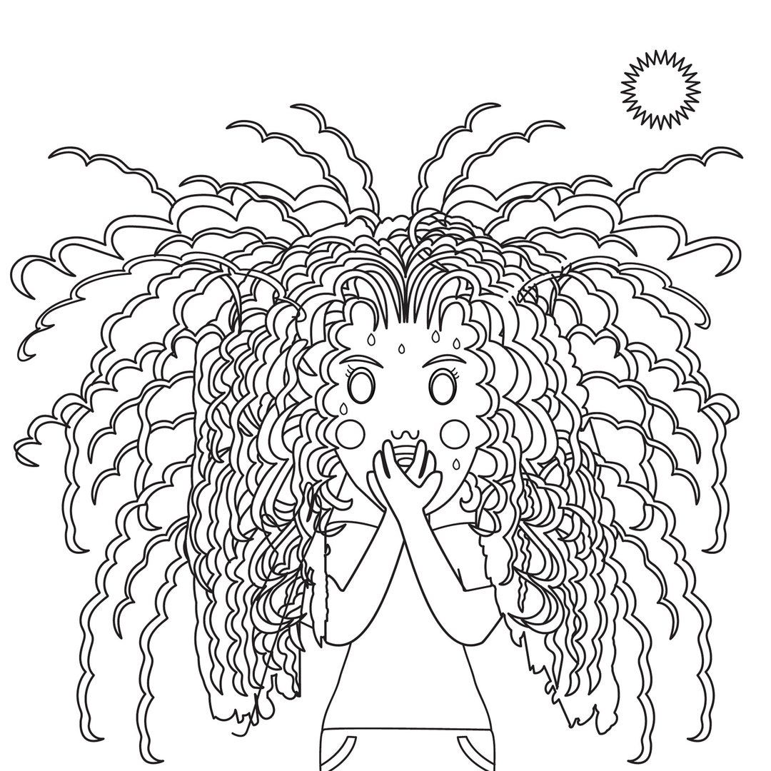 PDF Coloring Page for Girls Downloadable Coloring Page for - Etsy