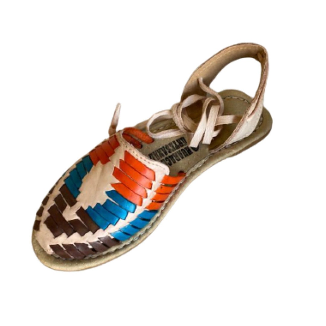 Women Genuine Authentic Mexican Leather Colorful Sandals Handcrafted - Etsy