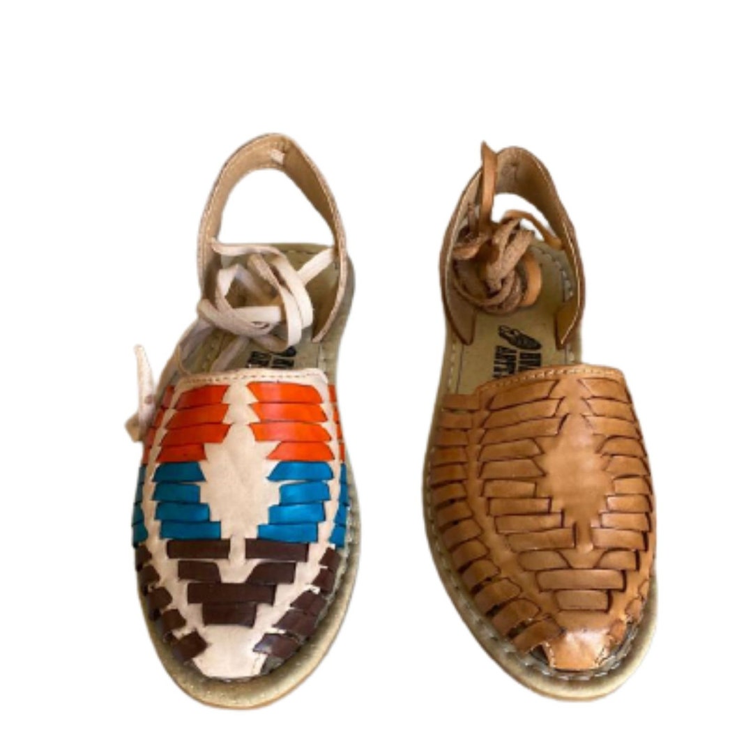 Women Genuine Authentic Mexican Leather Colorful Sandals Handcrafted - Etsy