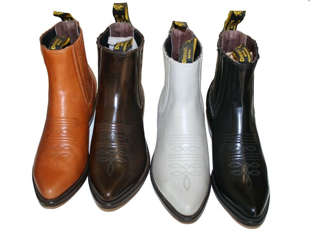 Men Genuine Cow Hide Short Ankle Leather Handmade Boots - Etsy Sweden