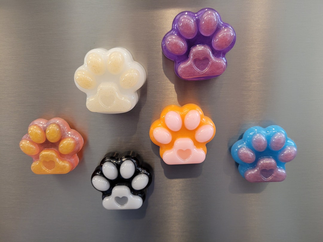 Custom Colors Shiny Cat Paw Magnets Set of Two - Etsy