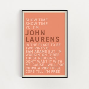 Hamilton Musical Poster, Hamilton Wall Art Print, Hamilton Broadway ...