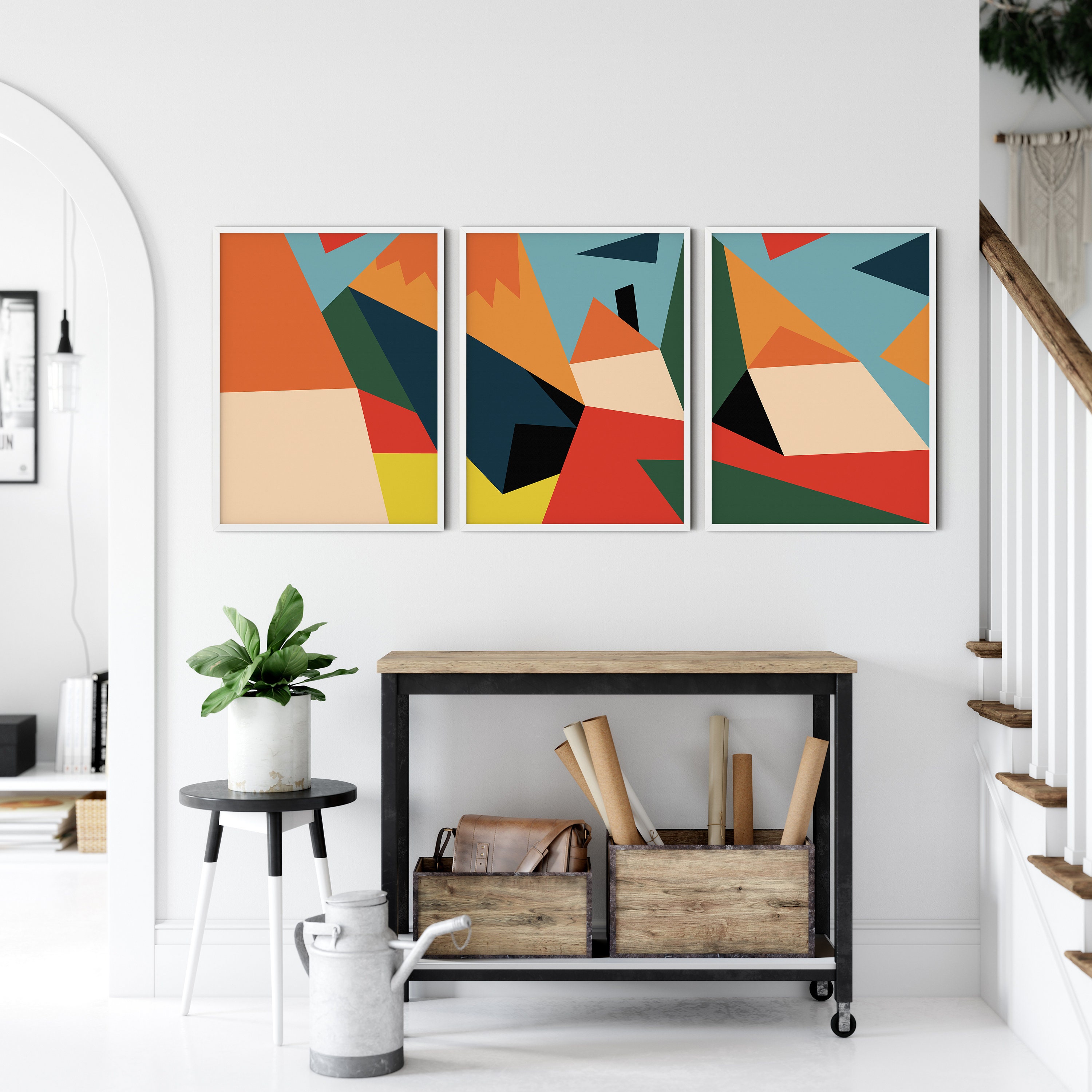 SET OF 3 Mid Century Modern Art Retro Decor Ideas Mid | Etsy