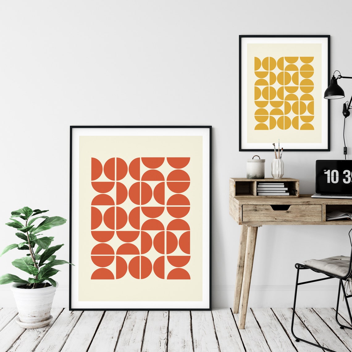 SET OF 3 Mid Century Modern Abstract Wall Art Print Mid - Etsy