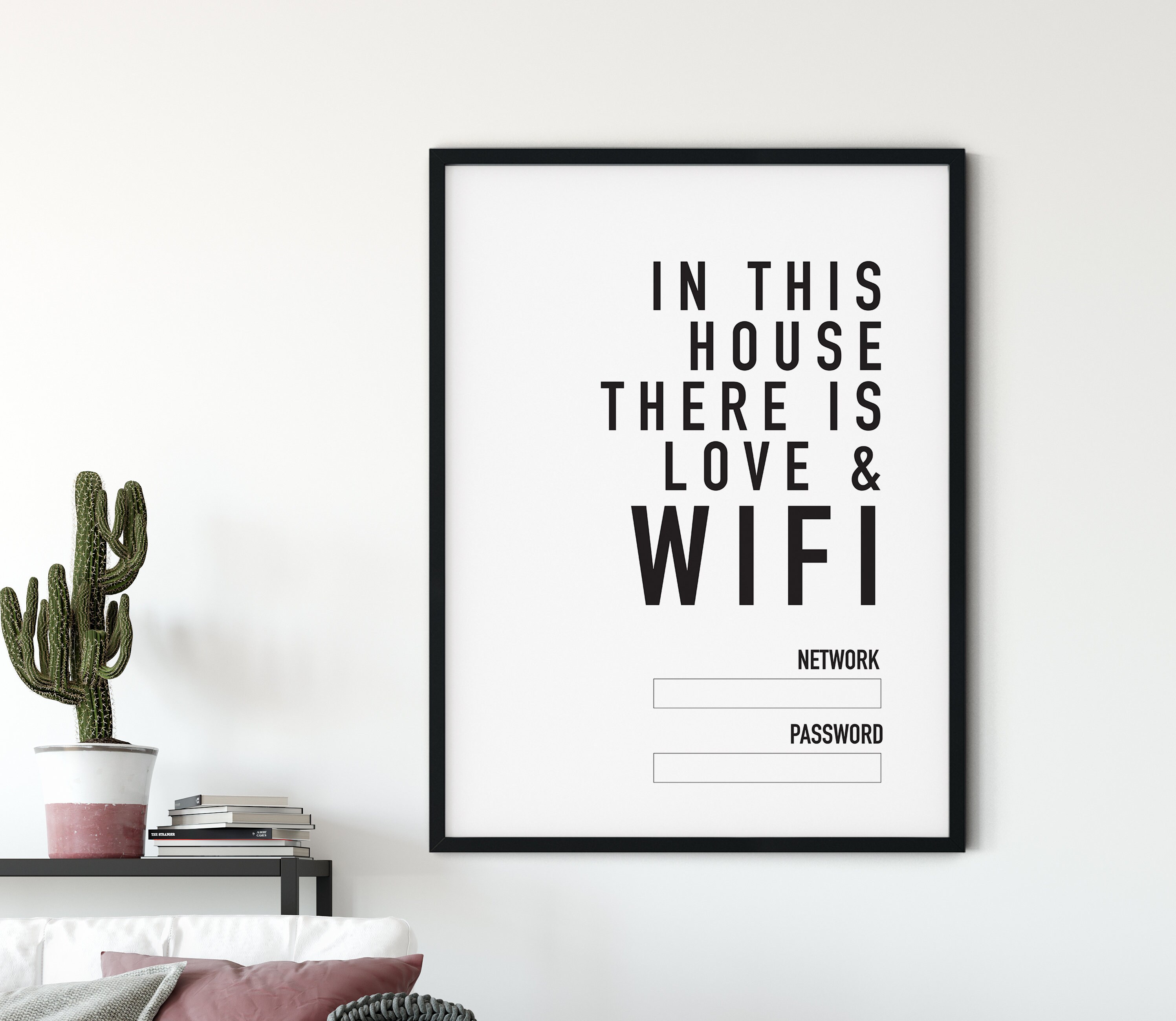 Wifi Password Sign Printable Wall Art Home Decor Digital - Etsy