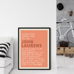 Hamilton Musical Poster, Hamilton Wall Art Print, Hamilton Broadway ...