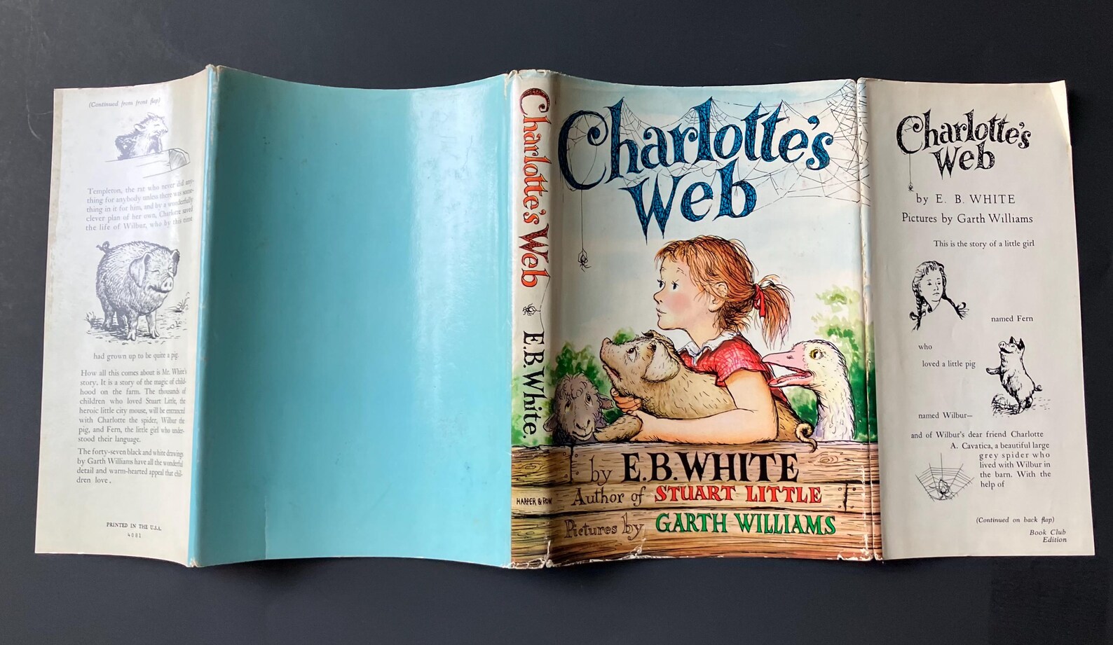 1952 Charlotte’s Web by EB White Illustrated by Garth Williams - Junior ...