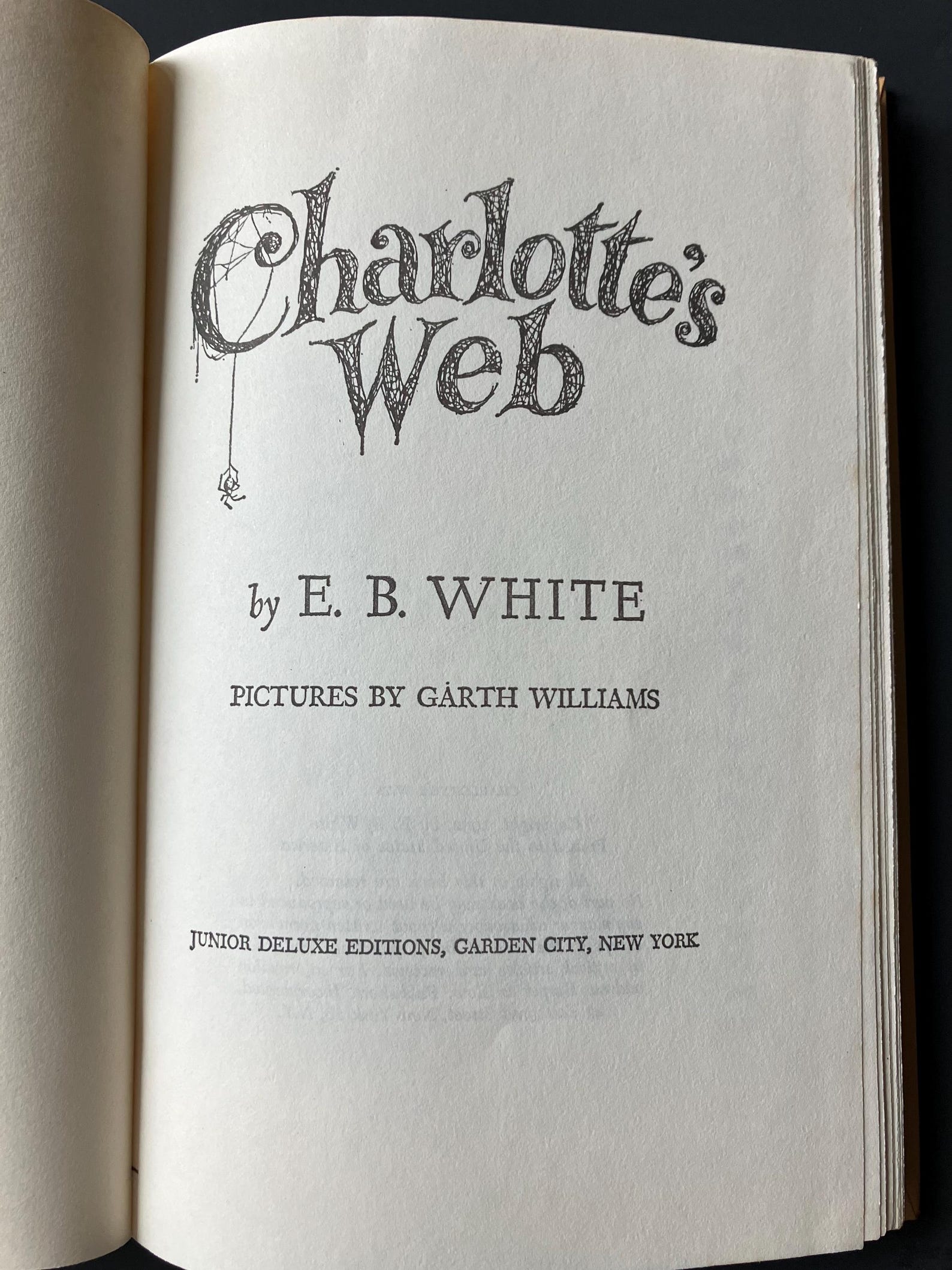 1952 Charlotte’s Web by EB White Illustrated by Garth Williams - Junior ...