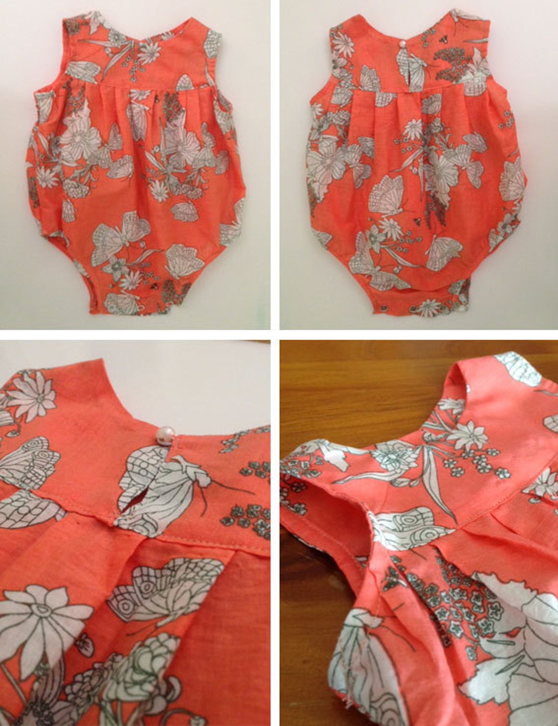 Baby Girl Romper PDF Sewing Pattern and Photo Tutorial - Etsy Australia