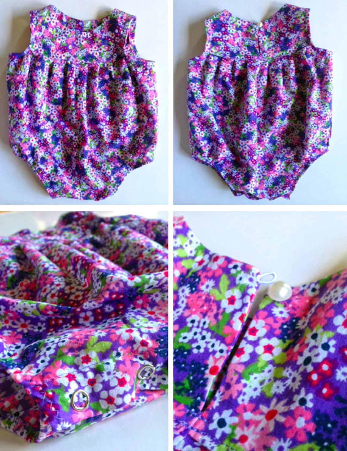 Baby Girl Romper PDF Sewing Pattern and Photo Tutorial - Etsy Australia