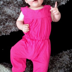 Baby Jumpsuit - PDF Sewing Pattern and Photo Tutorial - Sizes 000 to 2 ...