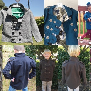 Children's Military Style Jacket - PDF Sewing Pattern and Photo ...