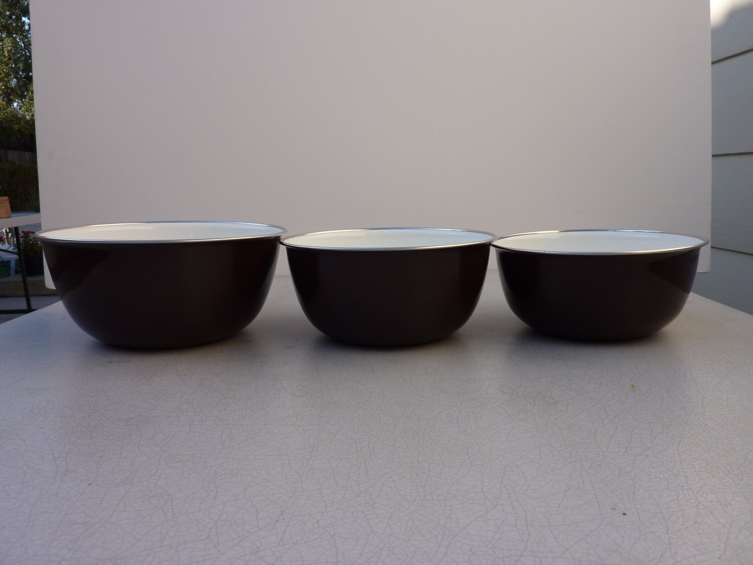 Enamelware Solid Color Mixing Bowls Set of 3, Vintage 70's Brand New - Etsy