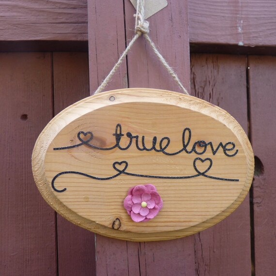 CLEARANCE Handmade Oval True Love Wood Sign Wedding | Etsy