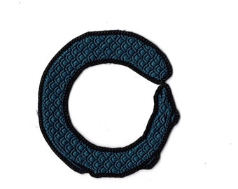 Imperfect Circle Patch Embroidered Iron on Enso Circle Buddhist Crest ...
