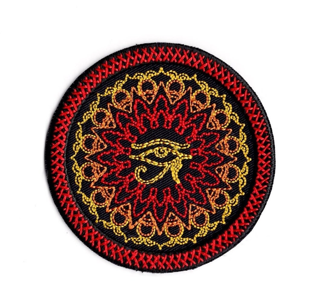 Eye of Ra Patch, Embroidered Iron On, Egyptian Symbol - Etsy