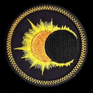 Solar Eclipse Patch: Embroidered Iron-on Space Fabric Patch - Etsy