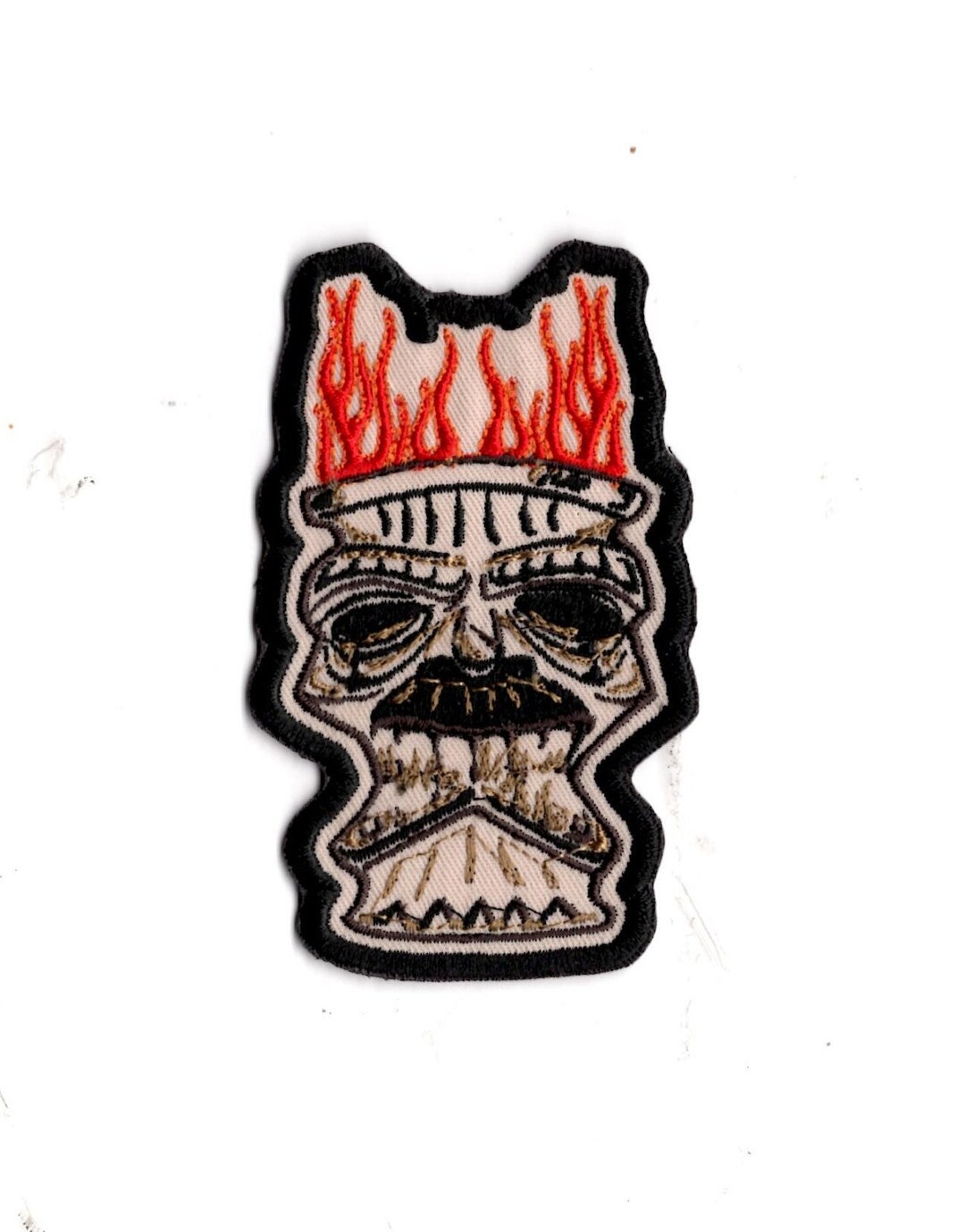 Hawaiian Tiki Torch Mask Embroidered Iron-on Patch by Balkisboutique - Etsy