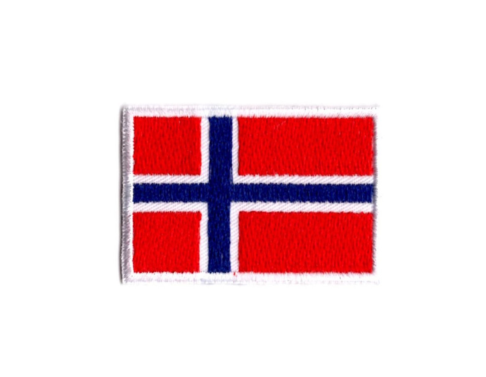 Norway Patches: Embroidered Iron-on Norway Flag – Two Style Options - Etsy
