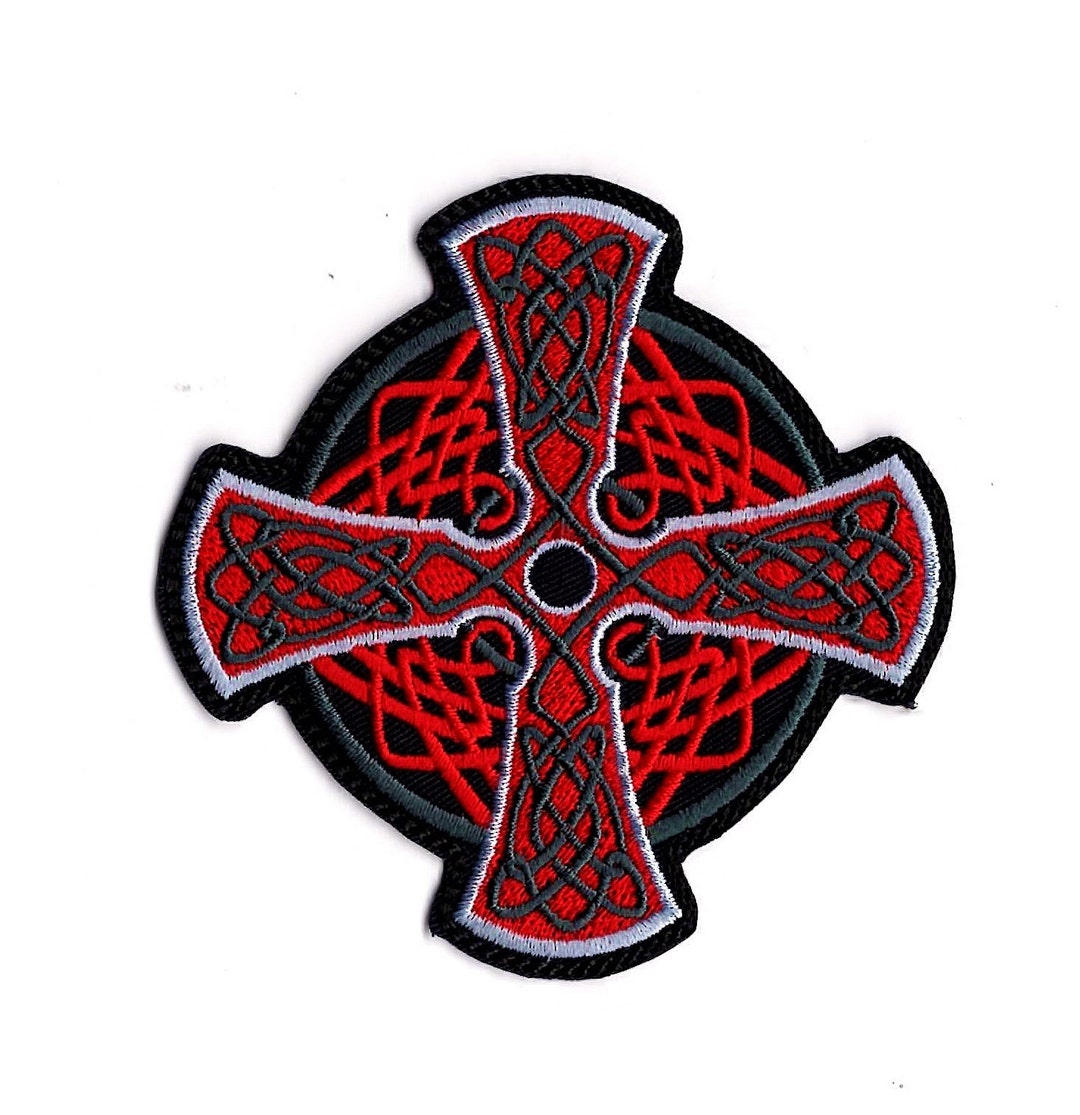 Celtic Cross Patch: Embroidered Iron-on Crest (3.75 Inch) - Etsy