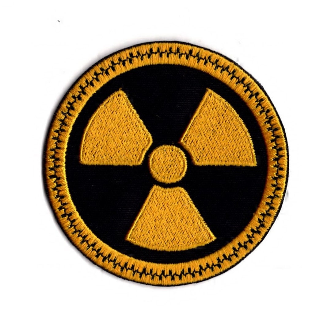 Radioactive Warning Patch Embroidered Iron on Fabric Warning Patch Tea ...