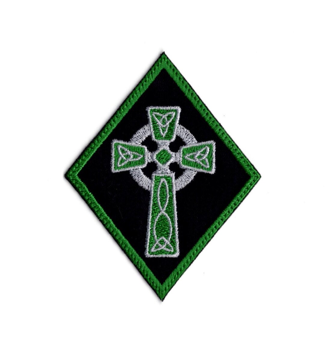 Celtic Cross Iron on Patch: Embroidered Black Twill Fabric - Etsy