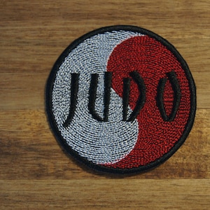 Yin Yang Judo Martial Arts Patch: Embroidered Dojo Badge - Iron-on ...